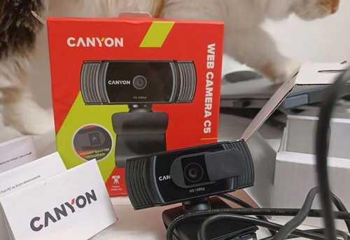 Веб-камера Canyon C5 Full HD 1080р черный
