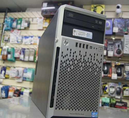 Сервер HP ML310e Gen8 Xeon E3-1220v2 HDD 2x450gb