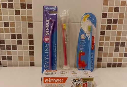 Зубная паста Elmex и щётки Revyline