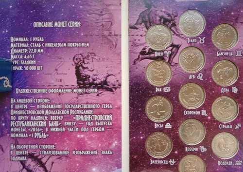 Монеты Приднестровья, знаки зодиака