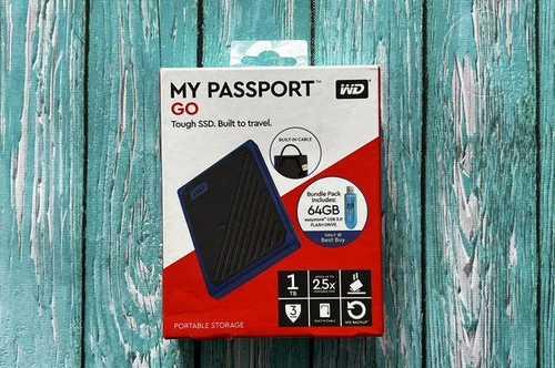 Внешний SSD WD My Passport Go 1Tb+Flash Drive 64Gb