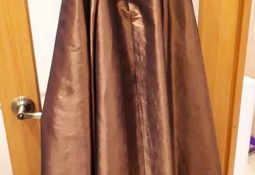 Вечернее платье в пол 42 44 коричневое