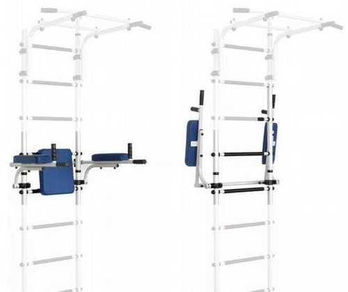 Дск Юный Атлет Лайт с брусьями, бело-серый