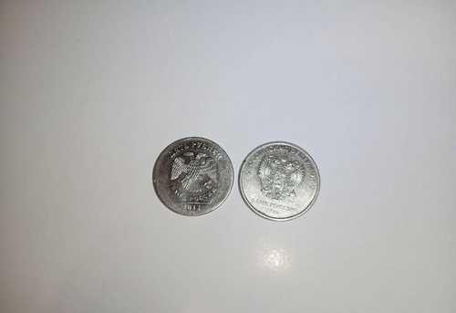 Монета 5 рублей 2012 года брак, нет канта