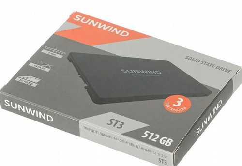 Новый SSD SunWind ST3 512GB. Гарантия 3 года