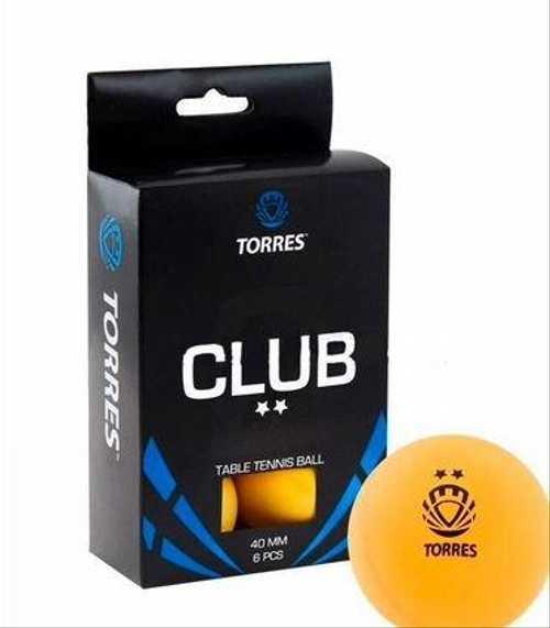 Мячи настольный теннис Torres Club 2* цв.оранжевый