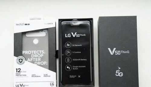 LG V50 ThinQ новый и чехол "Tech21"