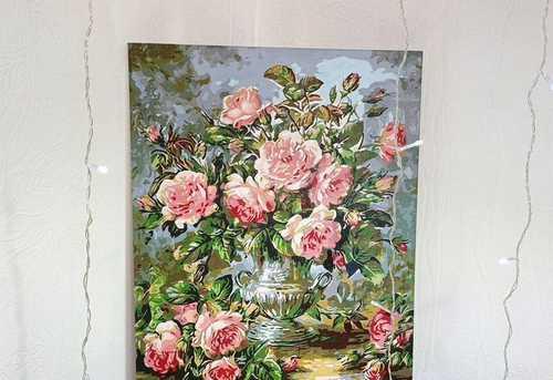 Картина на холсте букет роз