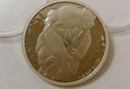 Серебряная монета коала 2007 австралия доллар