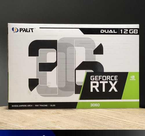 Новая видеокарта palit GeForce RTX 3060 dual 12GB