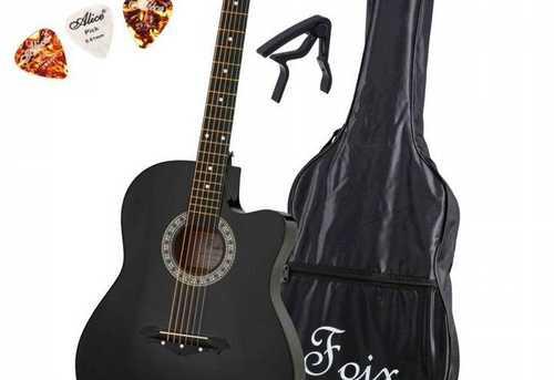 FFG-2039CAP-BK Акустическая гитара с чехлом, ремне