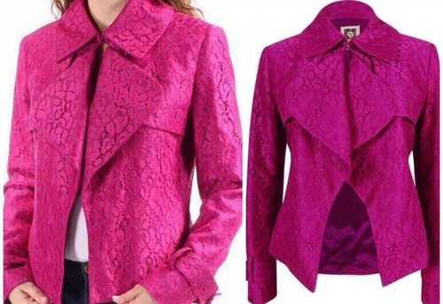 Розовый кружевной пиджак жакет от Anne Klein S