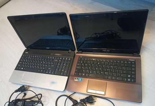 Ноутбуки Asus K43s и Acer E1-571G