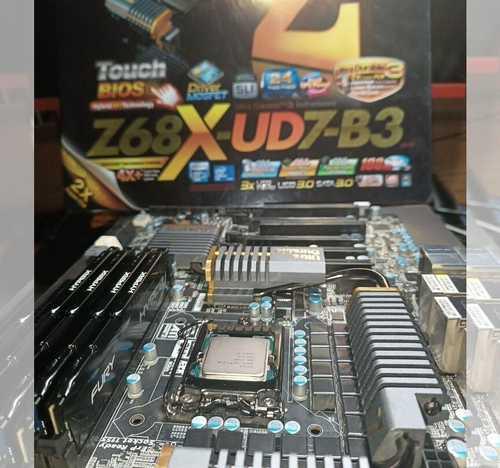 Комплект -проц  озу  мать gigabyte GA-Z68X-UD7-B3