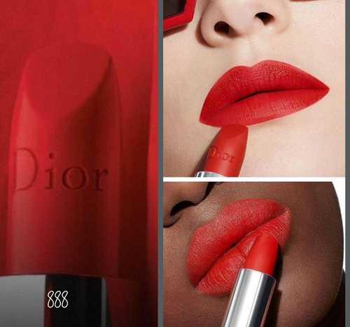 Помада Dior матовая rouge 888 тестер