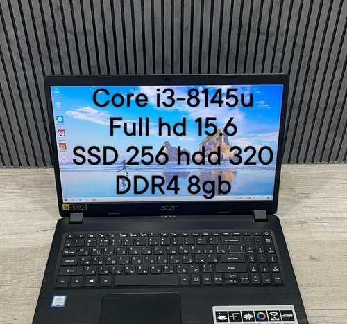 Acer 8gb core i3 8145u Full hd
