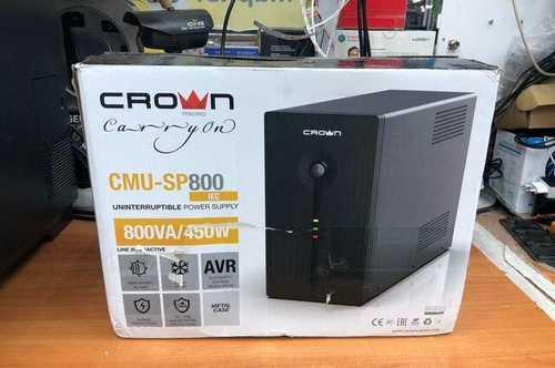 Интерактивный ибп crown micro CMU-SP800 IEC черный