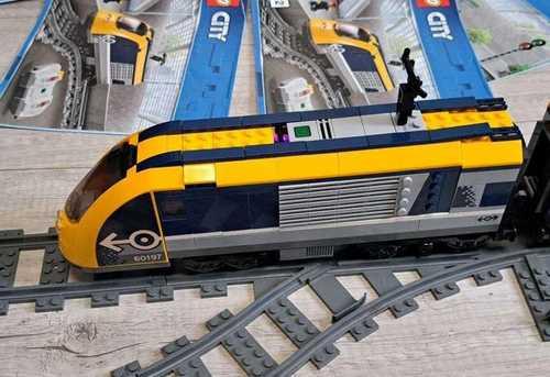 Lego city пассажирский поезд