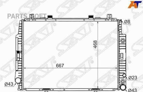 Радиатор охлаждения Мерседес S класс W140 4.0/4.2