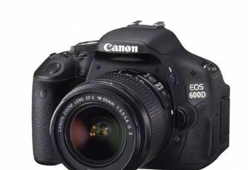 Зеркальный фотоаппарат canon 600d +18-135