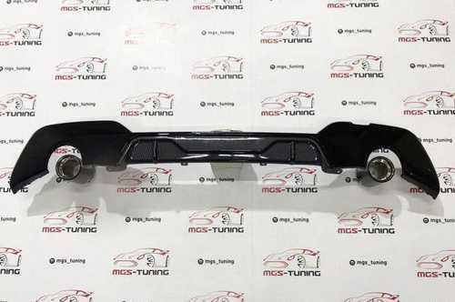 Диффузор под карбон Akrapovic глянец Bmw 3 Series