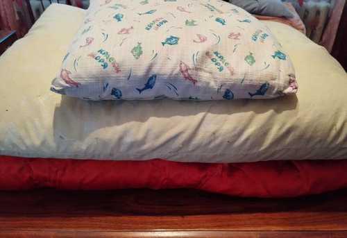 Одеяло пуховое, подушки
