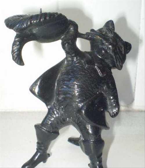 Подсвечник Кот в сапогах. Касли, чугун, б. г
