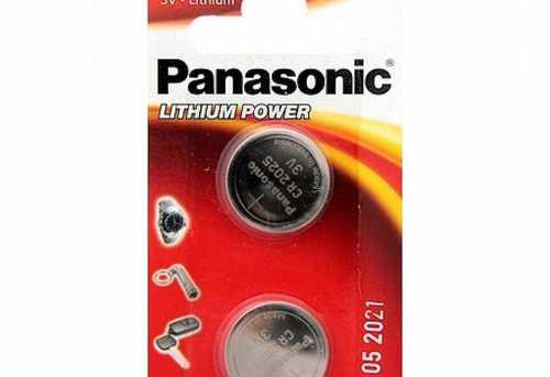 Батарейки Panasonic CR-2025EL/2B дисковые литиевые