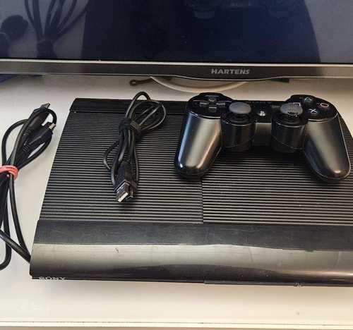 PS3 Super Slim 500GB,прошита 60игр