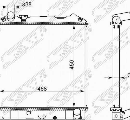 Радиатор isuzu ELF /nissan atlas NKR6# /7# /8# AK