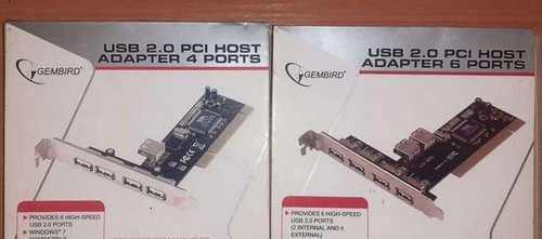 USB 2.0 контроллер Gembird PCI