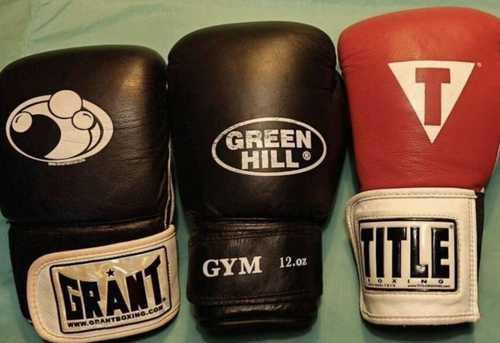 Боксерские перчатки Title, Green hill
