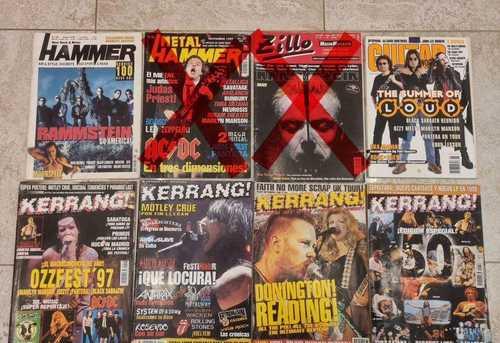 Журналы Kerrang, Metal Hammer, Zillo, Guitar World