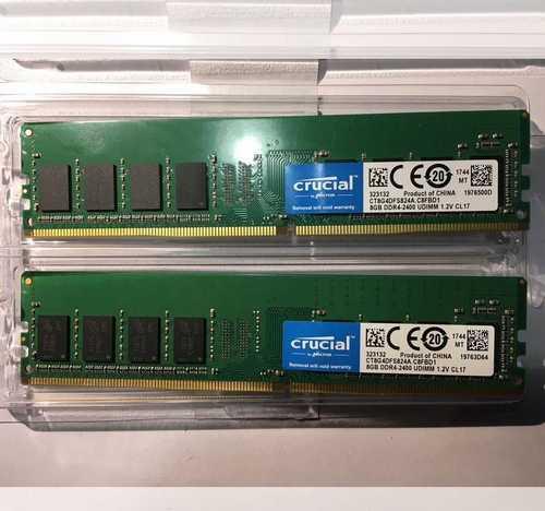 Crucial 8 гб DDR4 2400 мгц dimm CL17 CT8G4DFS824A