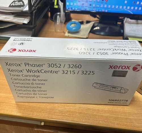 Картридж лазерный Xerox 106R02778 черный, с чипом