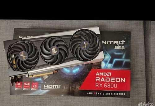 Видеокарта sapphire nitro + rx 6800