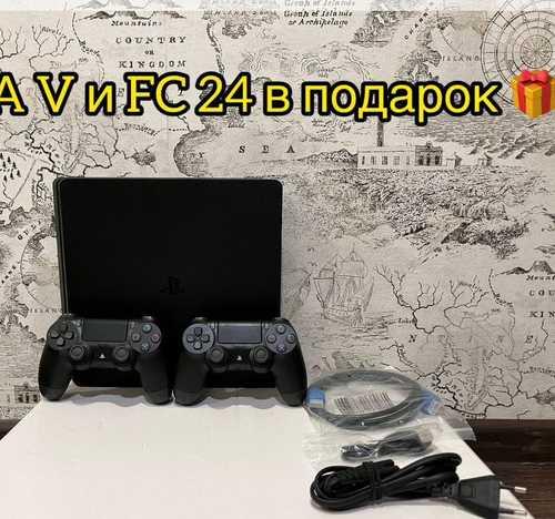 Sony PlayStation 4 Slim 500GB  GTA V и FC 24