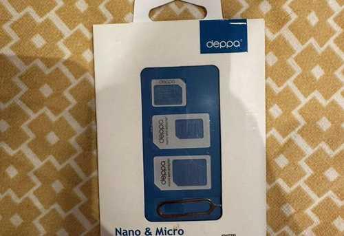 Адаптер сим-карт Nano and micro sim