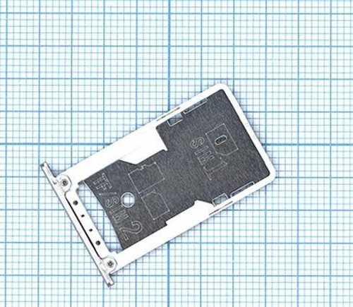 Лоток SIM-карты Xiaomi Redmi Note 3 Pro серебро