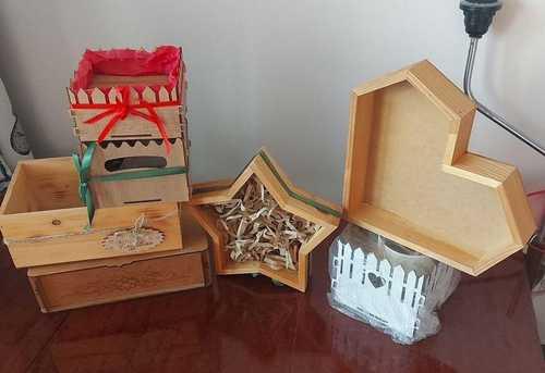 Подарочная коробка, упаковка, деревянные боксы
