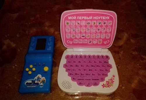 Детский обучающий компьютер и игра " Тетрис