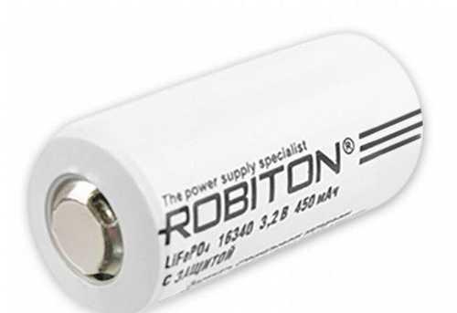 Литиевый аккумулятор 3.2v Robiton LiFe16340 450mAh