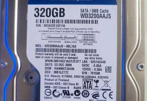 Hdd 320 gb 2.5 и 3,5 SATA WD blue