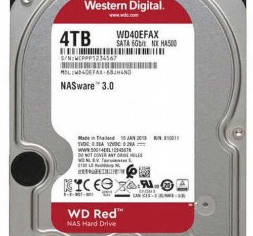 Жесткий диск Western Digital WD Red 4 TB (WD40efax