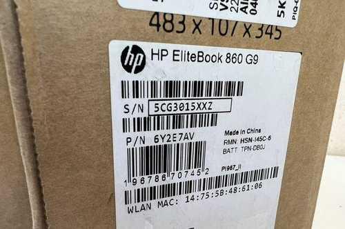 HP Elitebook 860 G9 Новые 16" i5-1250P/8G/256G