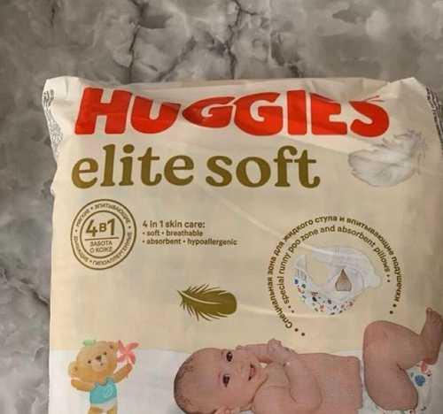 Подгузники Huggies elite soft 2 новые