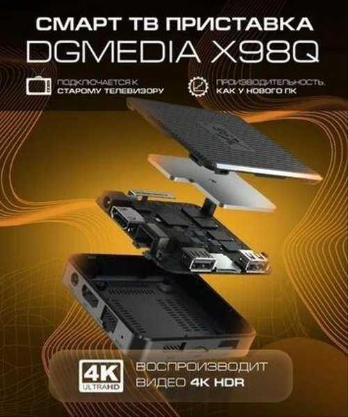 Андроид тв приставка DGMedia X98Q S905W2 2Gb/16Gb