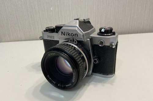 Плёночный фотоаппарат Nikon FM2n с объективом