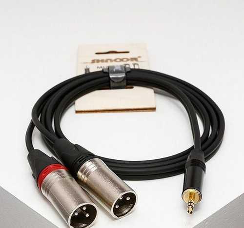 MJ2XM-6m Y-кабель 3,5мм миниджек - 2 XLRm, 6м, shnoor