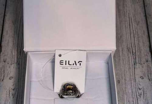Кольцо серебряное с золотой вставкой Eilat